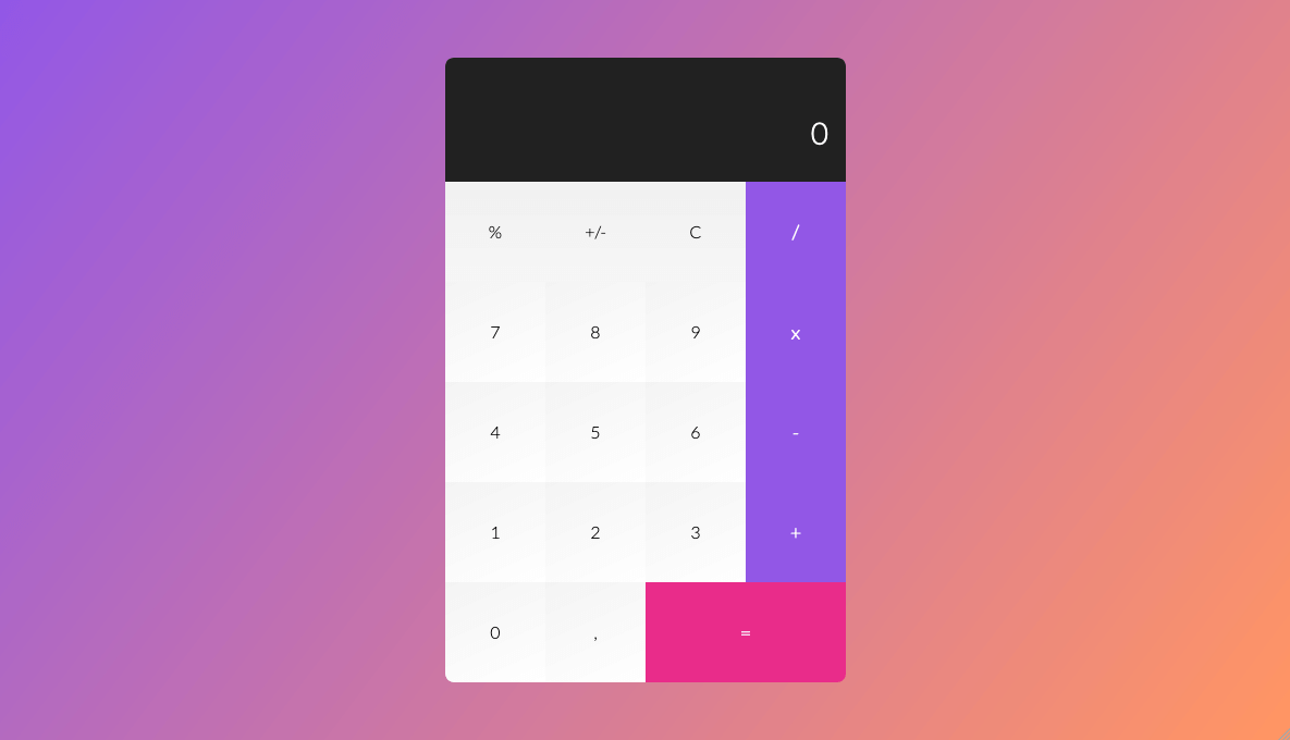 GitHub - rogreyroom/calc: Calculator project based on a free PSD file.
