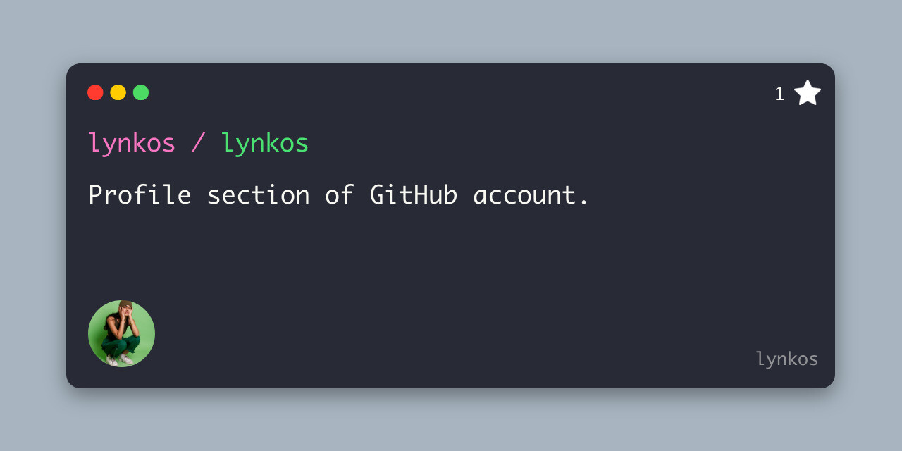 Github Lynkos Lynkos Profile Section Of Github Account
