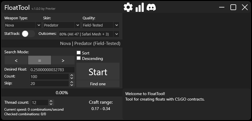 GitHub - Prevter/FloatTool: Tool to calculate wear values that are going to be created with ...