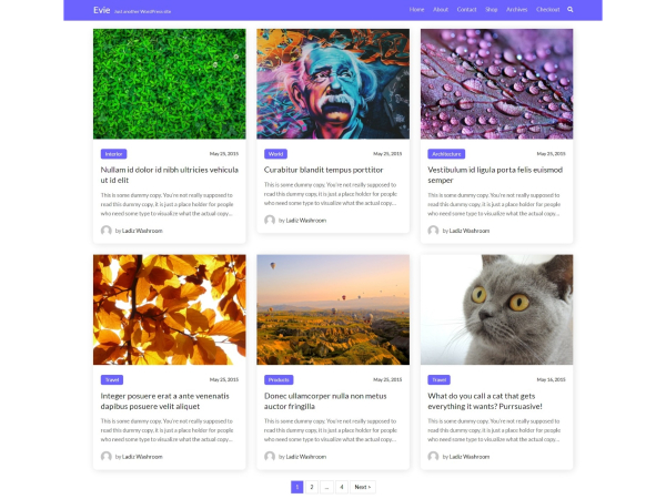 GitHub - actuallyakash/evie-wp: 📦 A production-ready and minimal WordPress theme for your ...