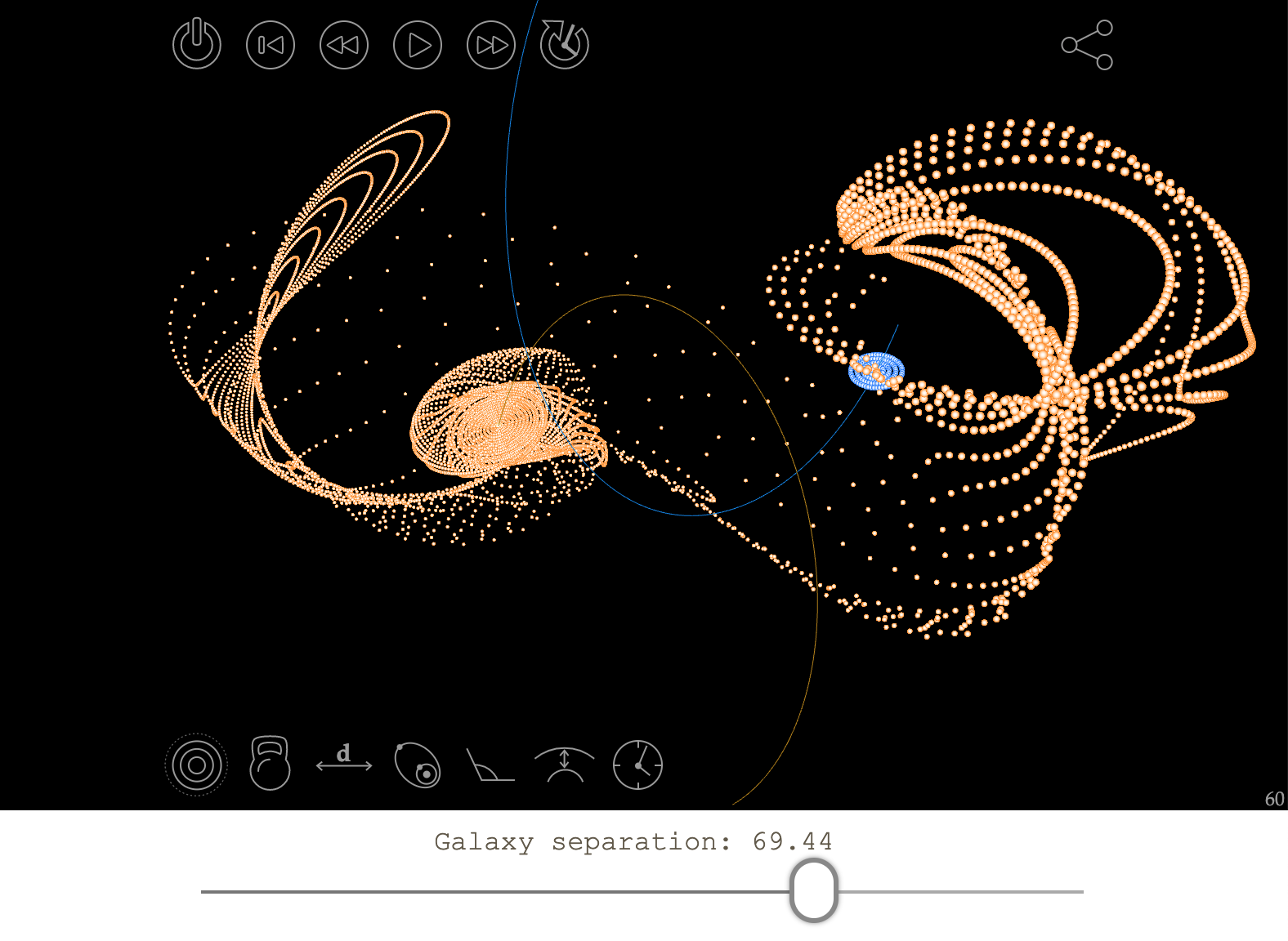 GitHub - evgenyneu/two_galaxies: A web simulation of two interacting ...