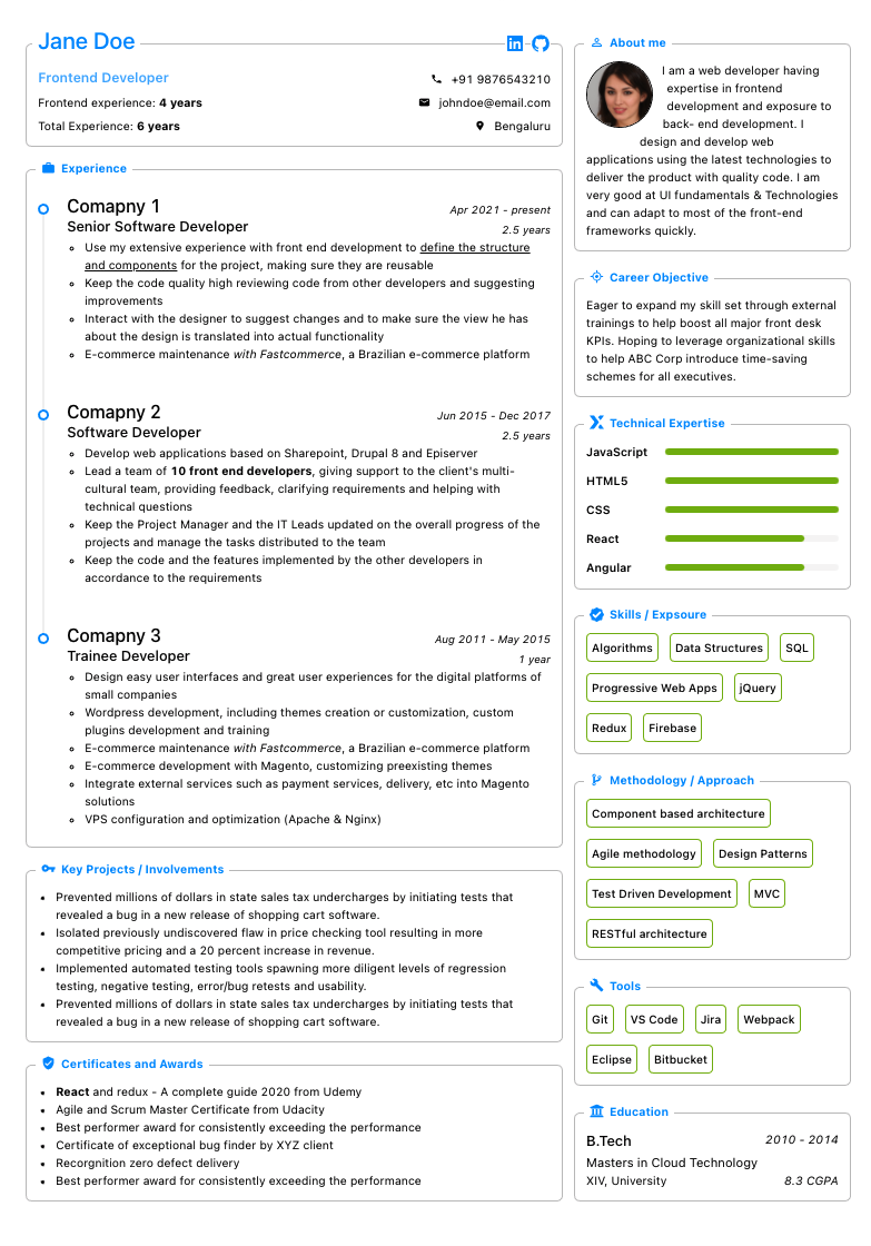 GitHub Sadanandpai resume builder Build A Standard And Professional 