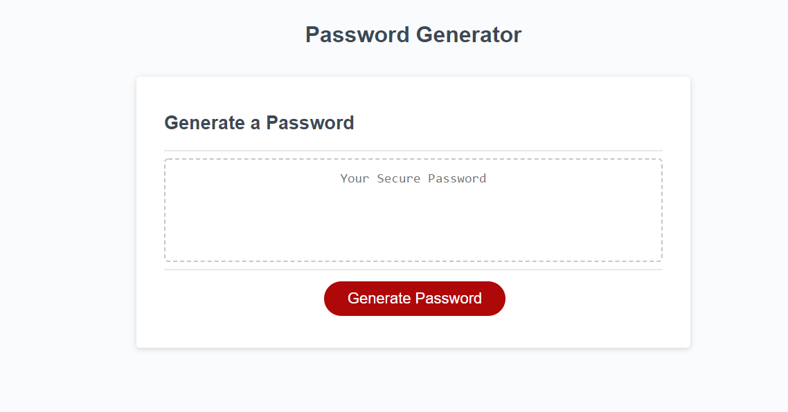 GitHub - Mando619/Password-generator