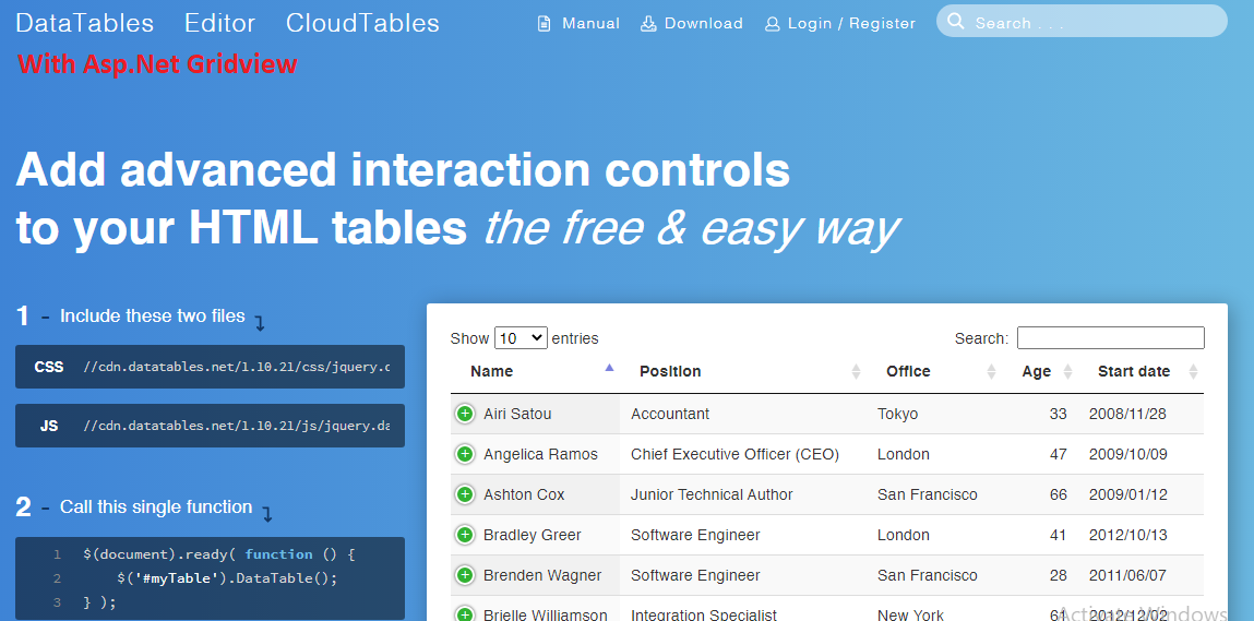 GitHub - jyotirmayadas/JqueryDataTableWithGridview: Jquery DataTable ...