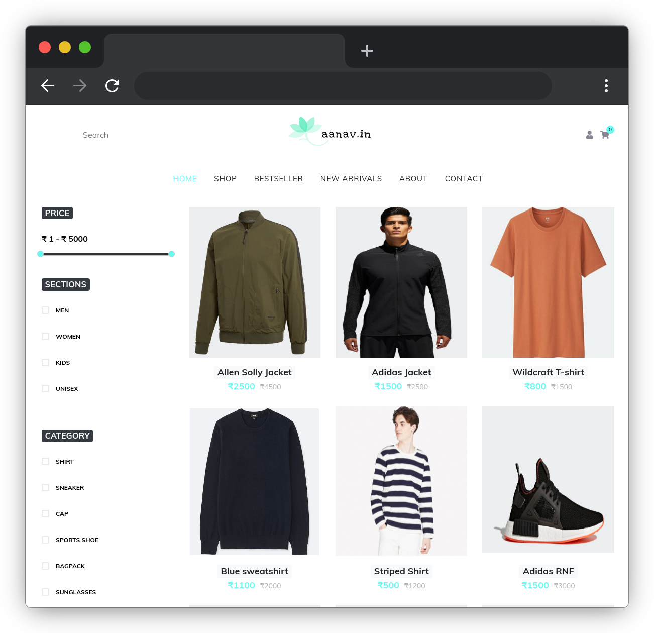 GitHub - ahampriyanshu/aanav: E-commerce website with admin panel, ajax ...