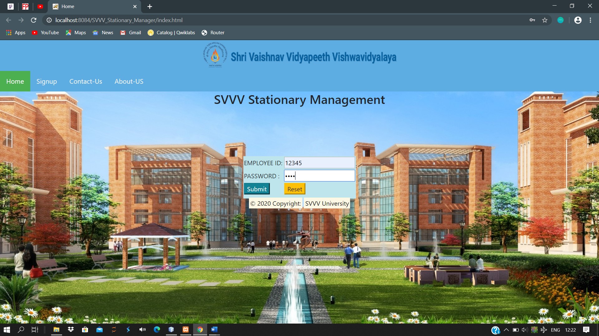 GitHub - manmeetjuneja/Svvv-Stationary-Management: Minor Project