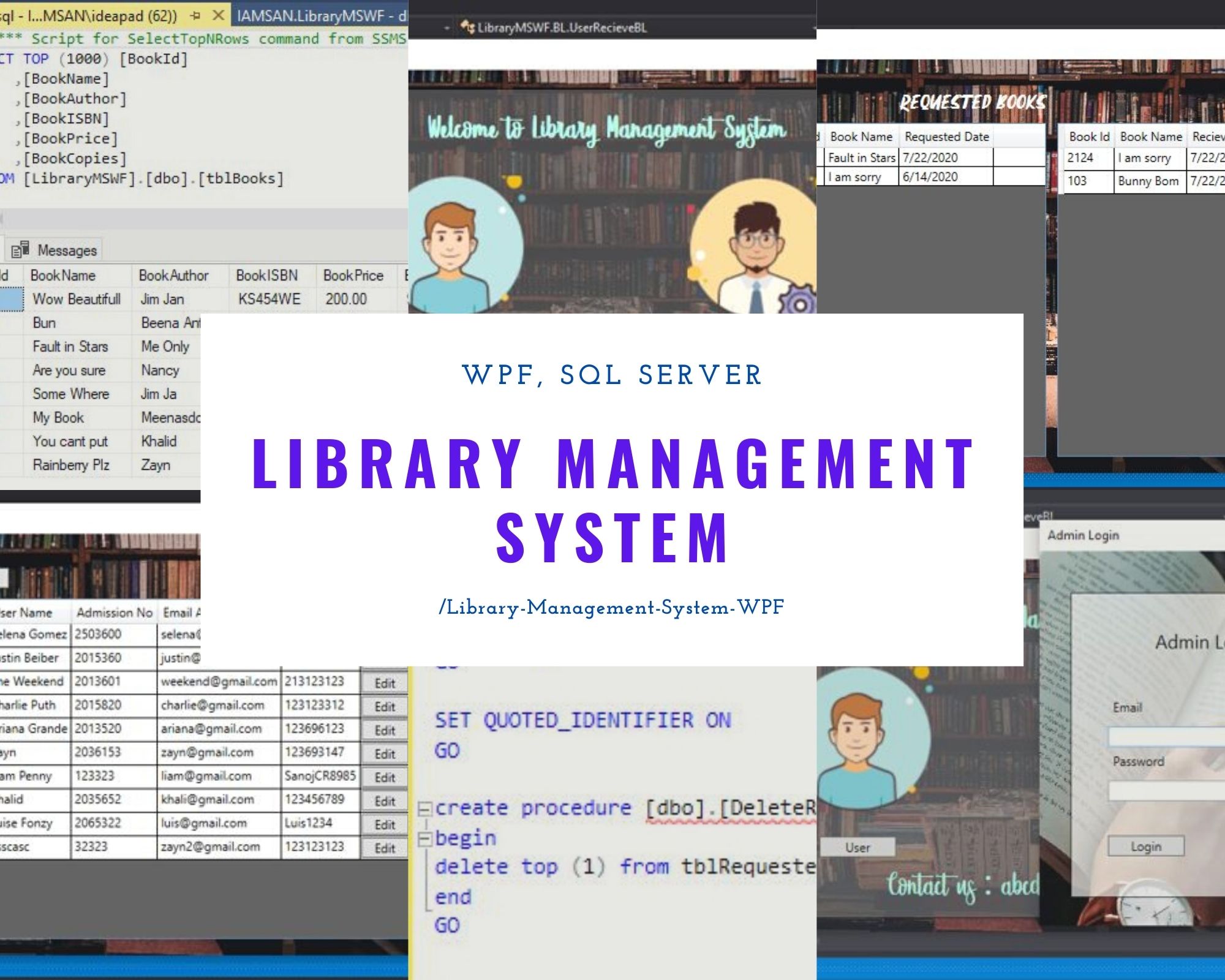 Github Sanojcr Library Management System Wpf This Is A C Wpf Based Library Management