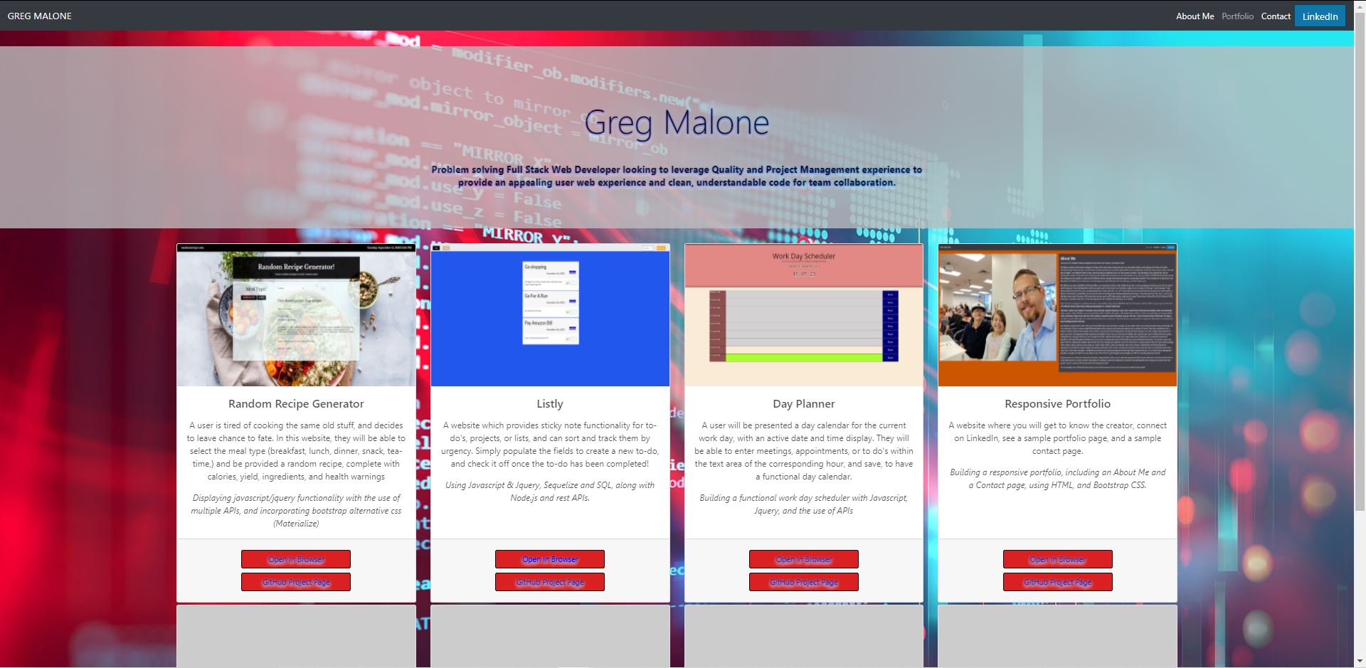 GitHub - TEXWRECKS/02---Responsive-Portfolio