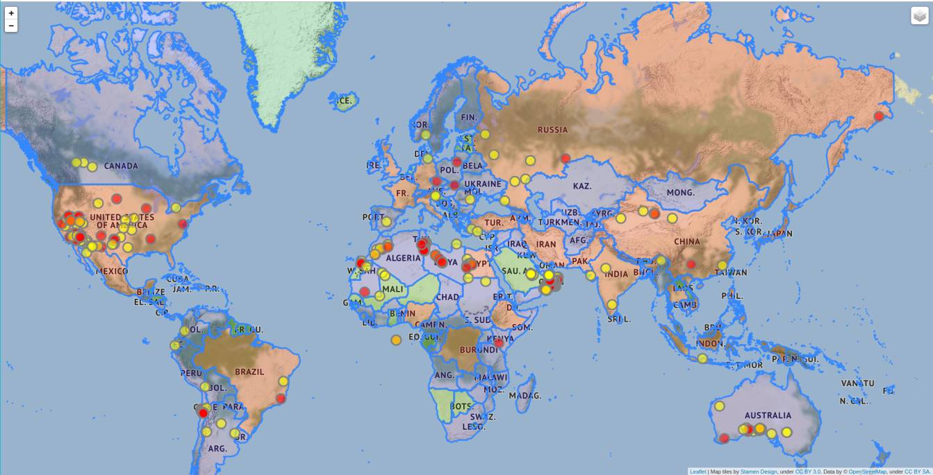 GitHub - neha037/The-Meteorites-Map: A responsive map showing the ...