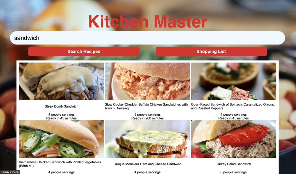 GitHub - jchen0506/KitchenMaster: Recipe searching app that also ...