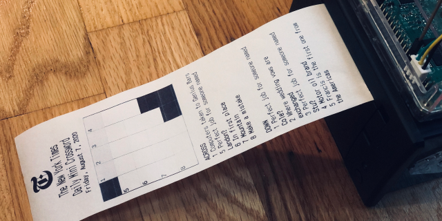 GitHub - anyu/nyt-mini-bot: Raspberry Pi bot that prints out the New York Times Daily Mini ...