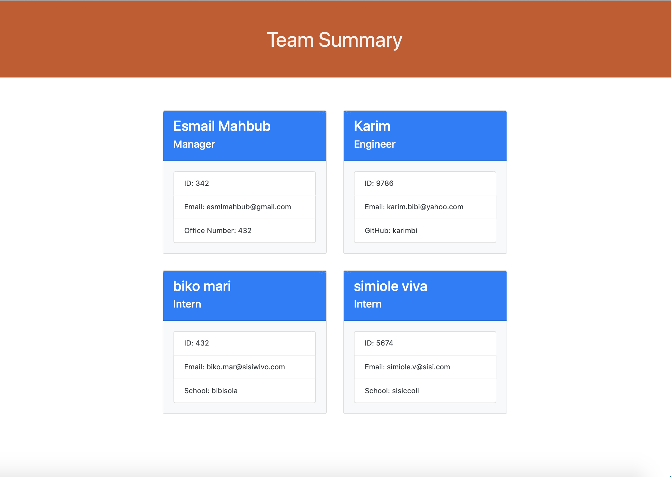 GitHub Esmailmb Template Engine Employee Summary