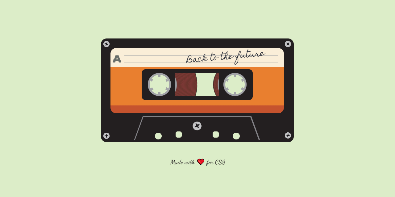 GitHub - mrtoxas/cassette-tape-css: Cassette tape made using HTML+CSS
