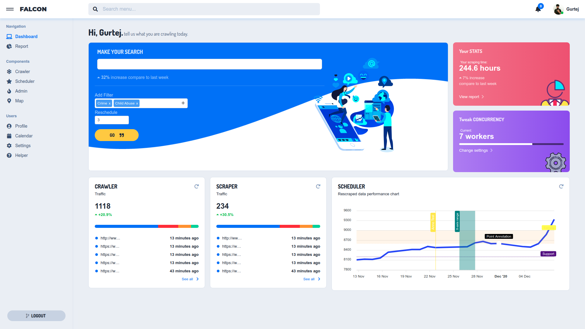 GitHub - gurtejrehal/FALCON---AI-Data-Crawler: Falcon Search has been ...