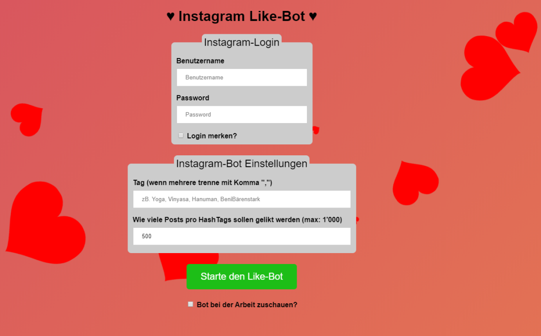 GitHub - BenjaminBrodwolf/InstaLoveBot: A Instagram-Like-Bot [NodeJS ...