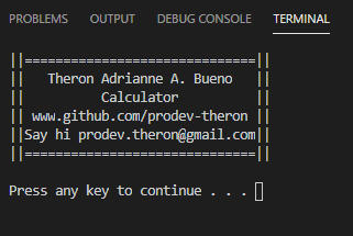 GitHub - proDev-Theron/MDAS-Calculator: Simple C++ console calculator ...