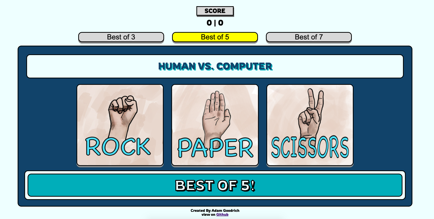 GitHub - adam-goodrich/rock-paper-scissors: Web Based Rock, Paper ...