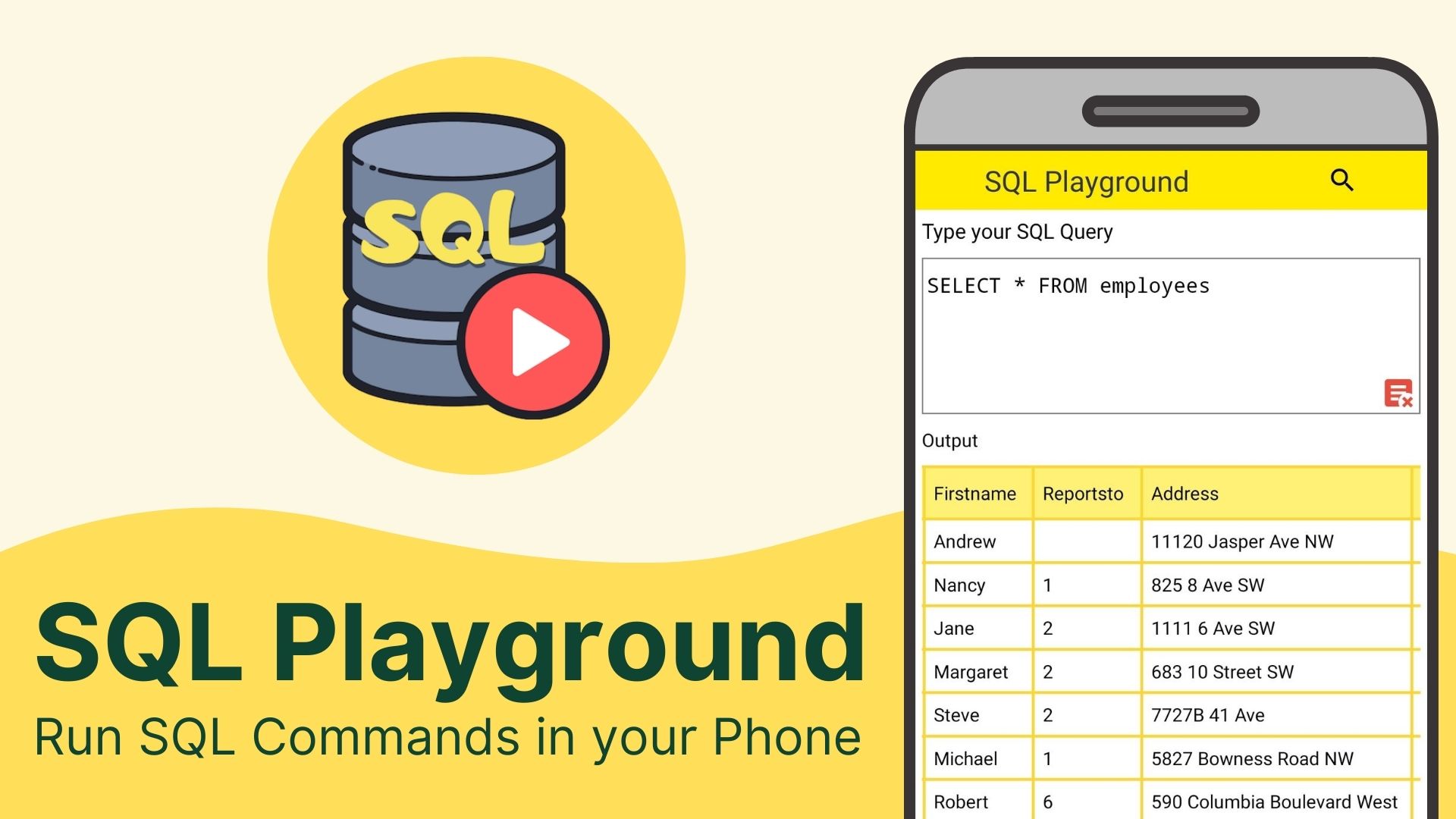 GitHub - SQLPlay/SQL-Play: Learn & Practise SQL by running SQL queries in your phone