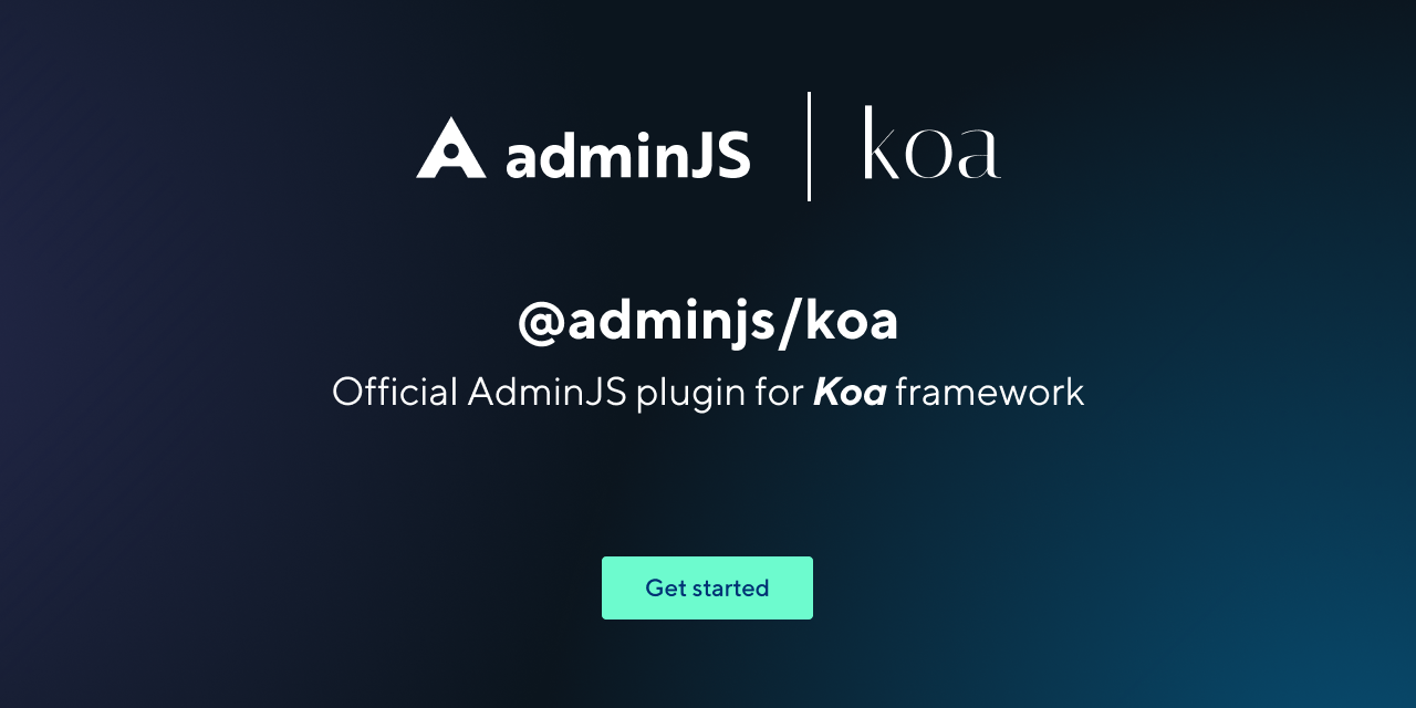 GitHub - SoftwareBrothers/adminjs-koa: Koa plugin for AdminBro