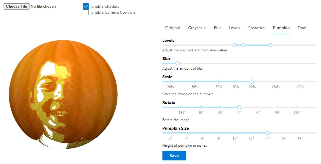 GitHub - kokuda/portraitpumpkins: A React+BabylonJS UI for generating pumpkin carving patterns ...