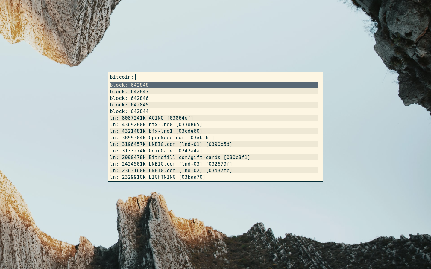 GitHub - fiatjaf/rofi-bitcoin: Open URLs relevant to Bitcoin and the Lightning Network from rofi ...