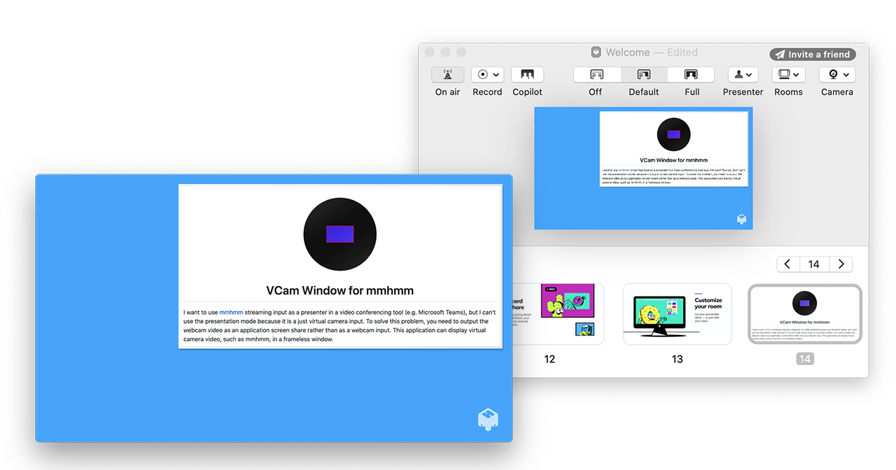 GitHub - kkosuge/vcam-window: A frameless virtual camera viewer