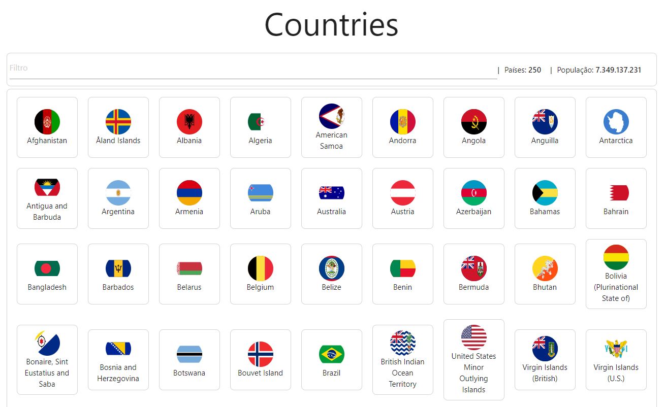 GitHub - andrelake/countries: Projeto React para busca países, resultando bandeiras e total de ...