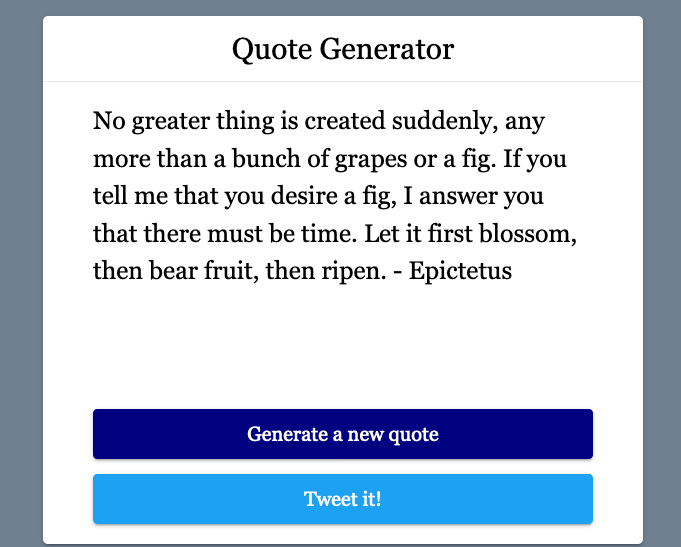 GitHub - mirmirani/quote-generator: quote generator