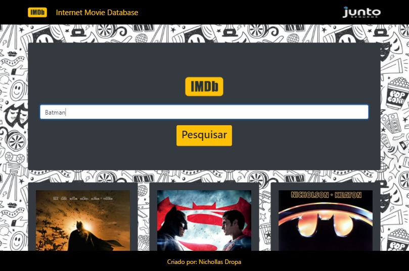 GitHub - nichollasD/react-filmes: Teste de api de filmes do IMDB.