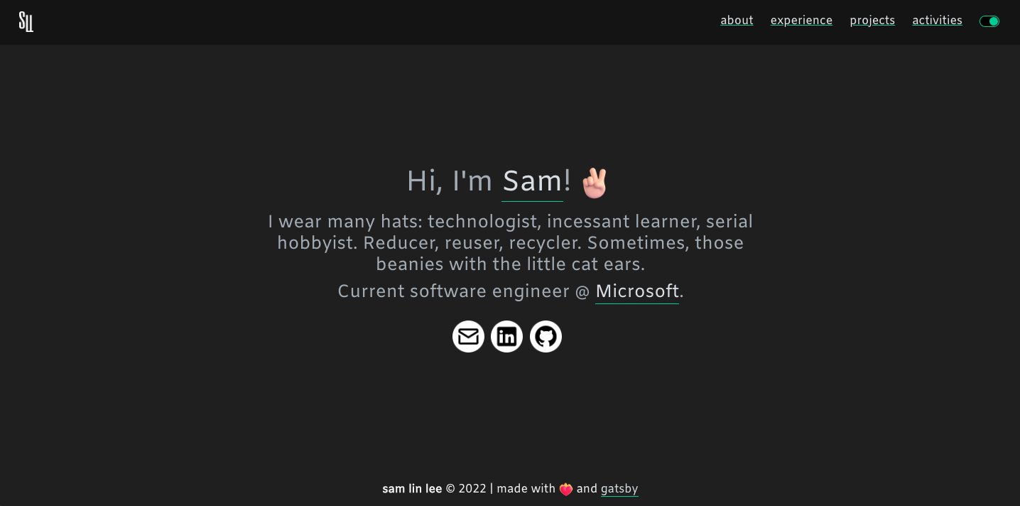 GitHub - SamanthaLLee/samanthallee.github.io: This is my website. See ...