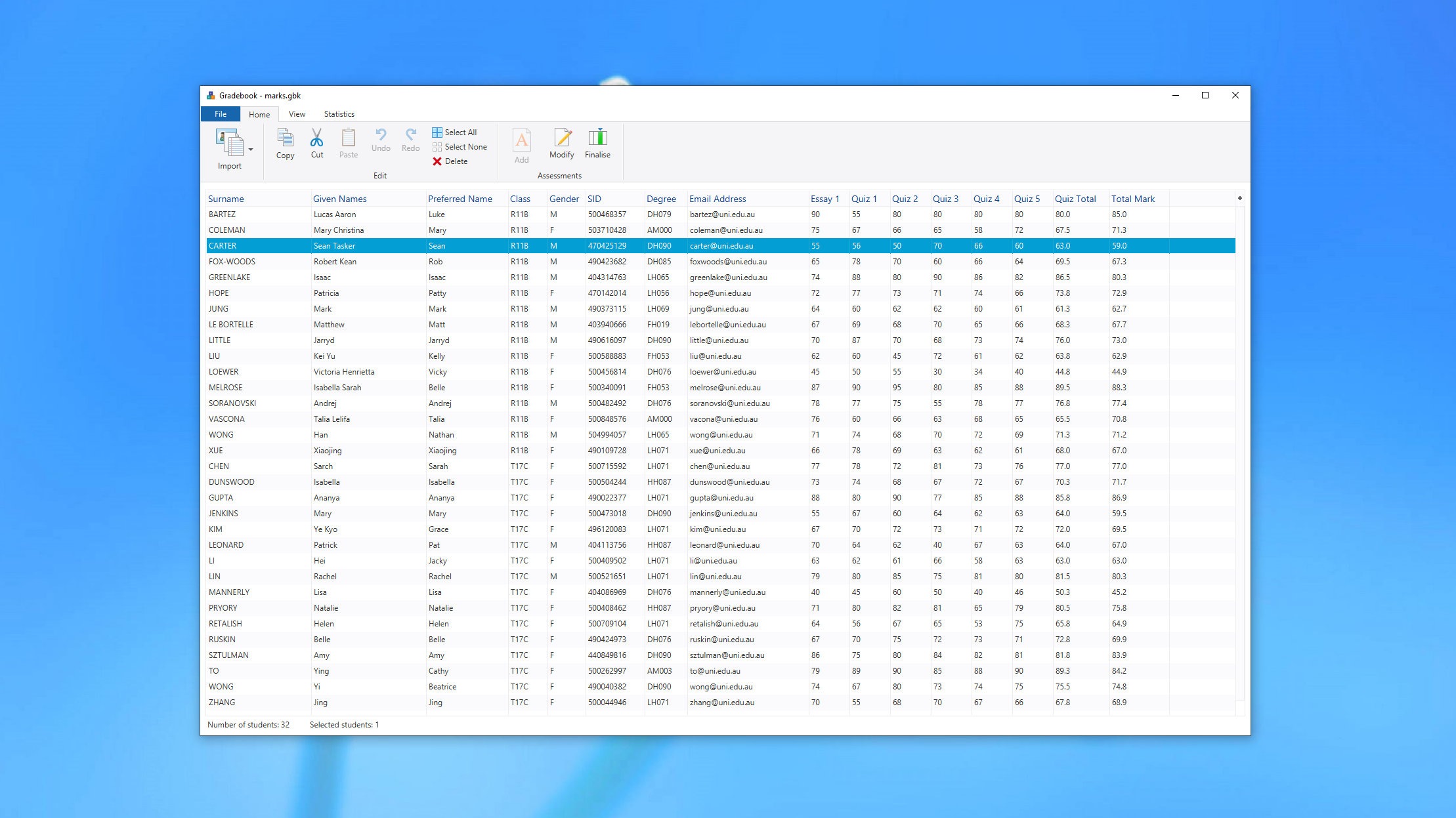 Github Fugu137 Gradebook Application For Managing Student Grades