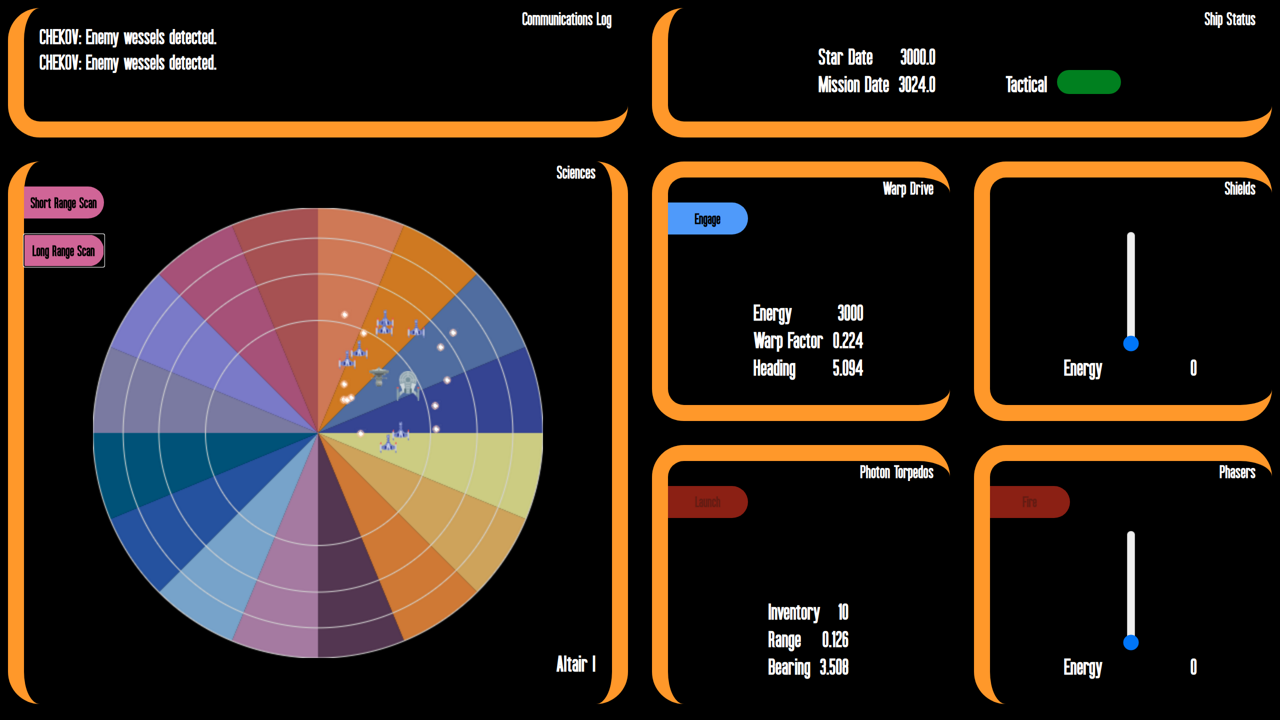 GitHub - dennisdunn/trek: A re-imagining of the game Star Trek from the late 1970's.
