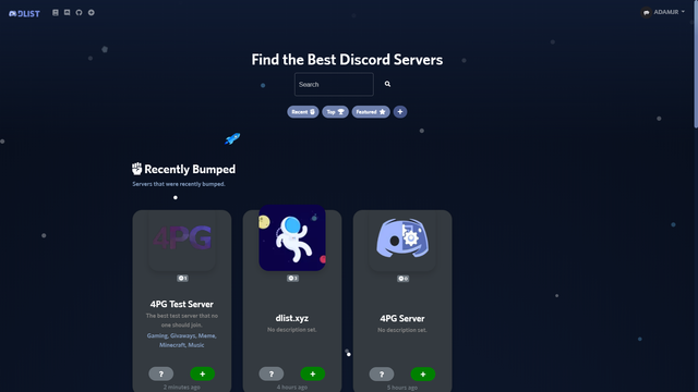 GitHub - theADAMJR/DList: Best Discord server list (with multicoloured rockets).