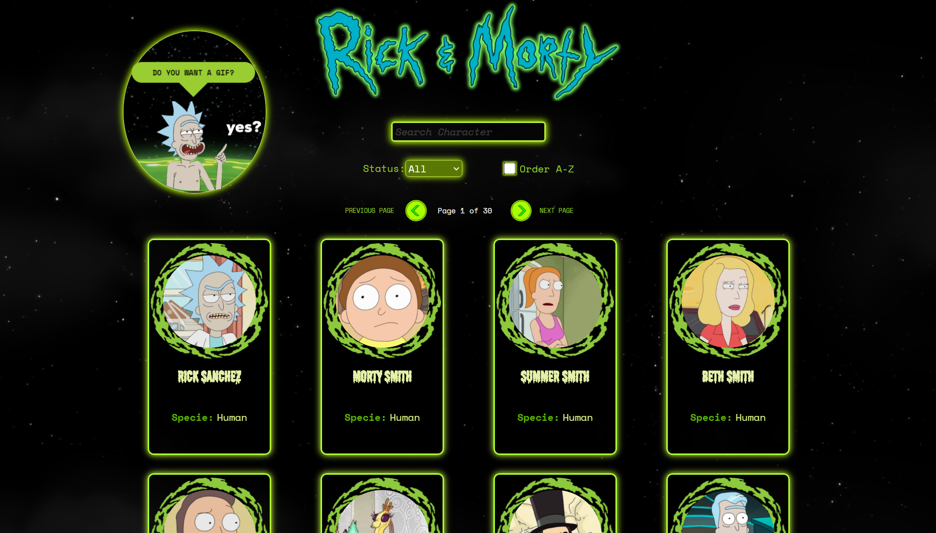 GitHub - SandraLarrosa/Pickle-Rick-Finder: Pickle Rick Finder🥒 || 🛸👽 ...