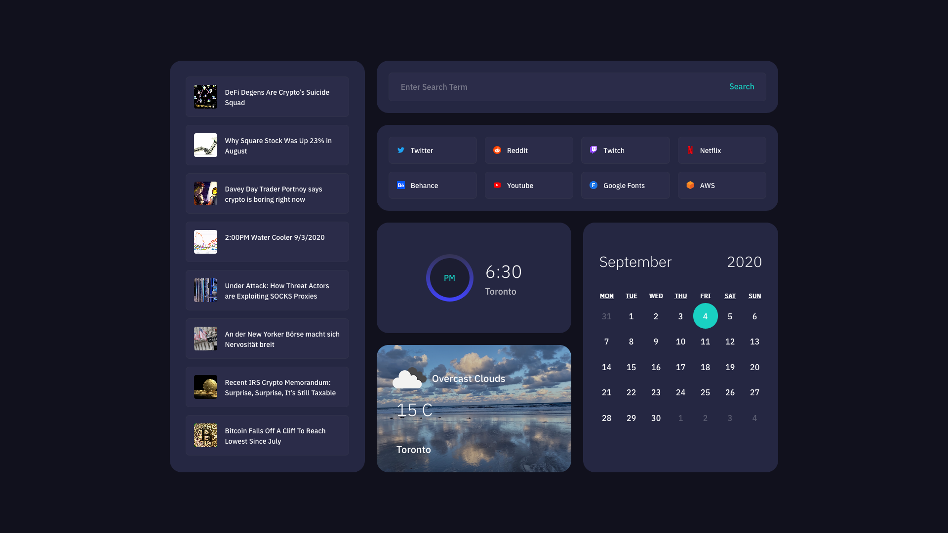GitHub - jbrz0/morning-briefing: An open source, local browser homepage ...
