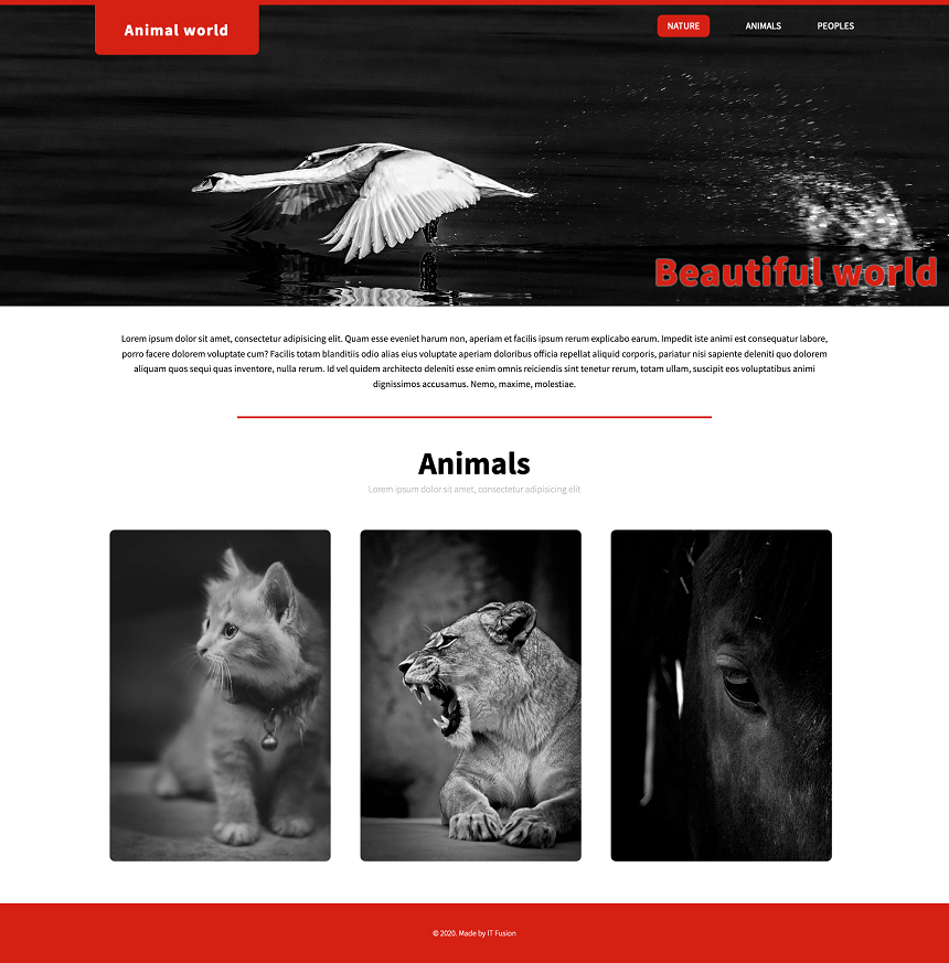 GitHub - pyace1/AnimalWorldWebsite: small practice