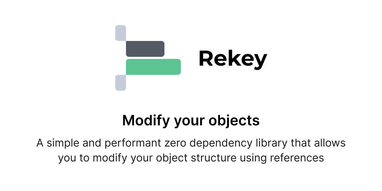 GitHub - eramux/rekey: quickly and efficiently modify object keys