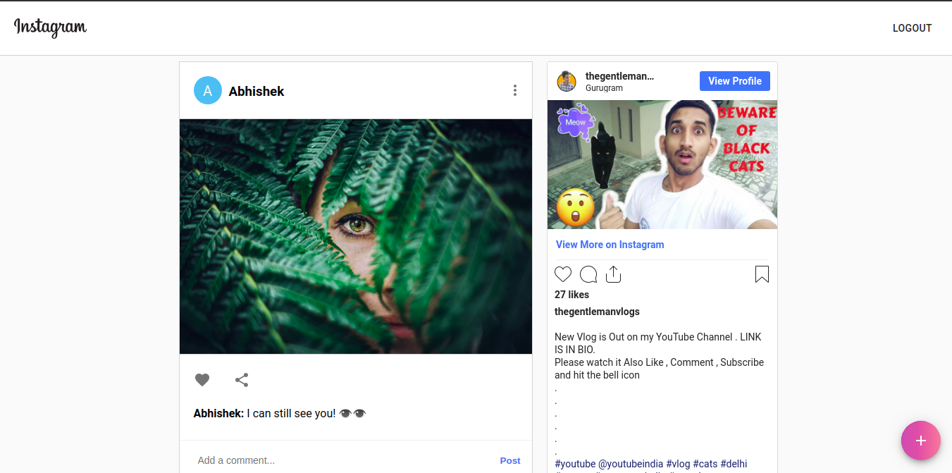 GitHub - diamondAbhishek/Instagram-Clone: Instagram Clone using React Js