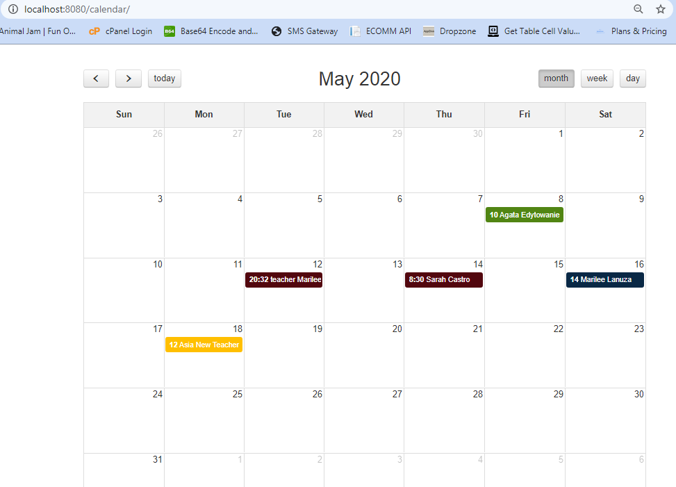 GitHub - caloyregs/monthly-calendar: calendar