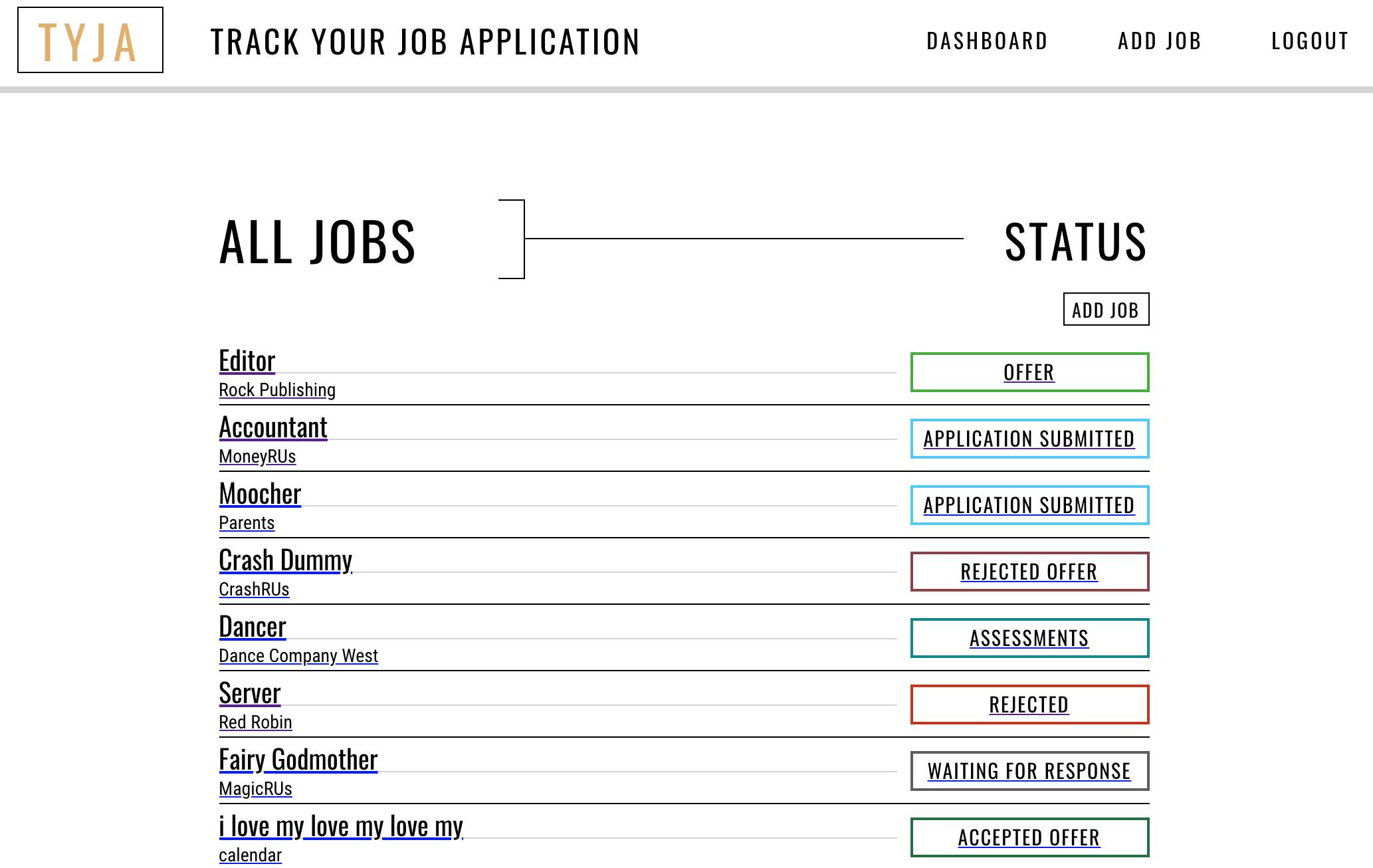 GitHub - MorganShaw/track-your-job-application: DevMountain Personal ...