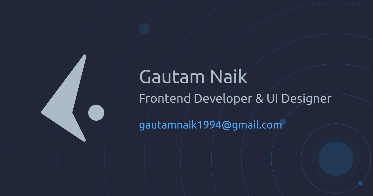 GitHub - gautamnaik1994/personal-website: Personal Website and Blog to ...