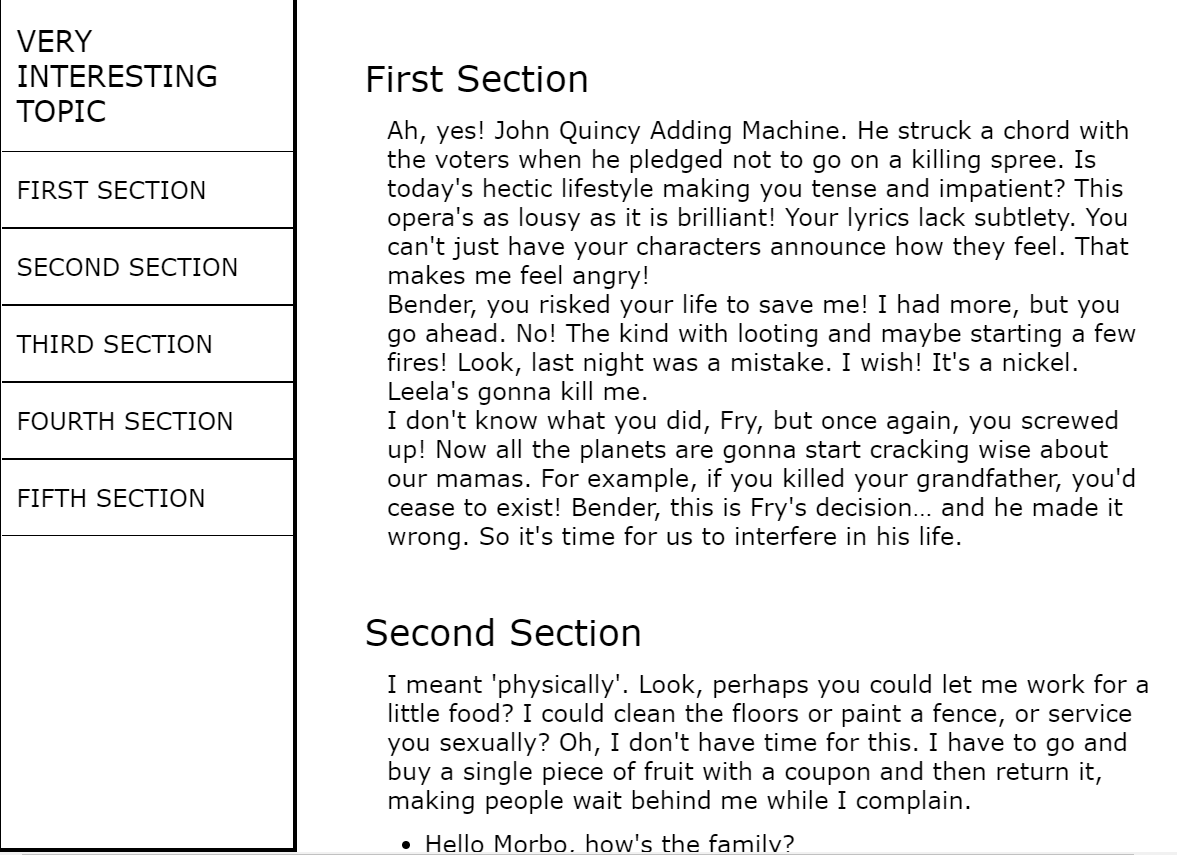 GitHub - TiffiniTindari/TechnicalDocumentationPage: FCC - Responsive Web Design Project