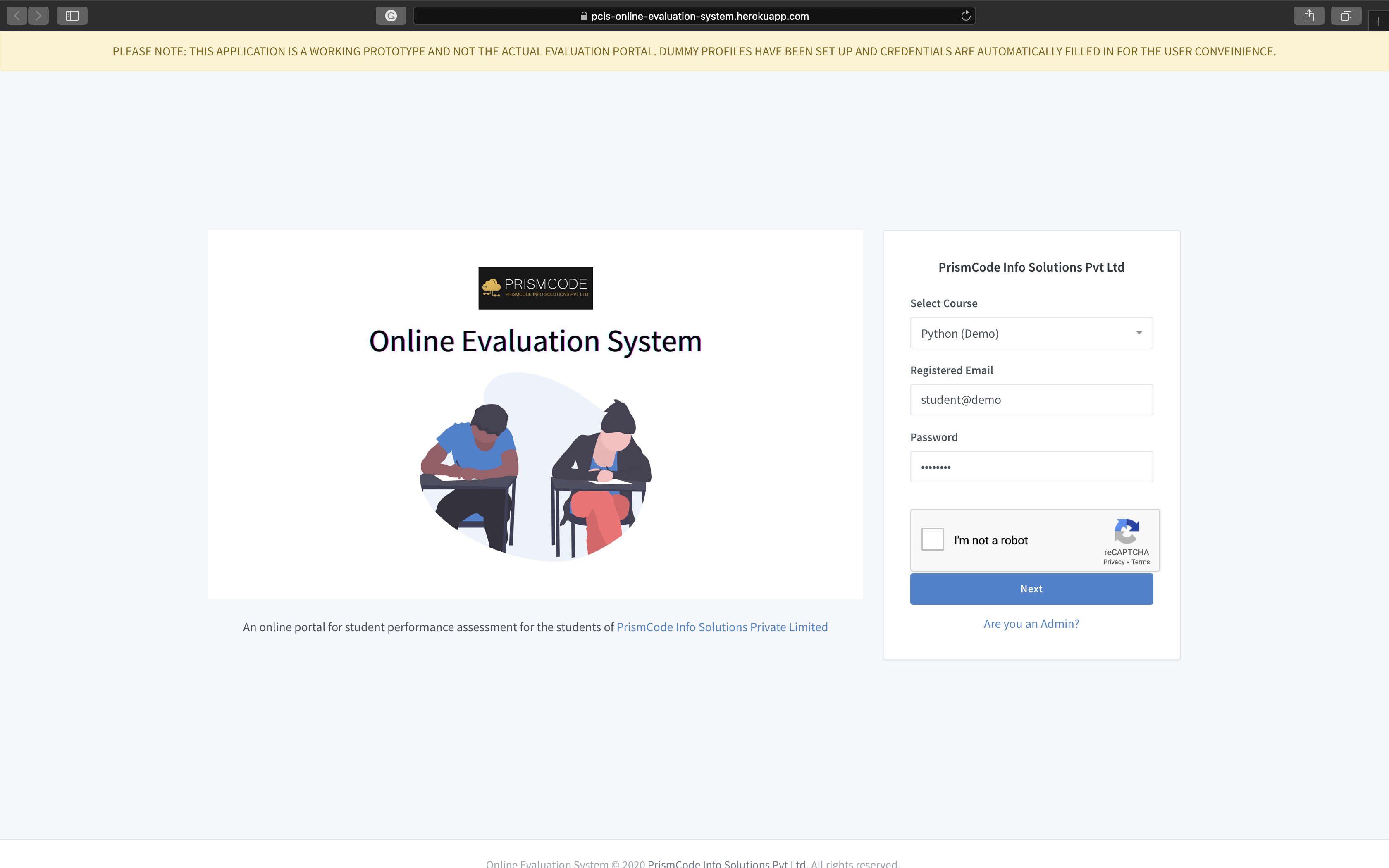 GitHub - apreshagarwal/PrismCode-Online-Evaluation-System-Demo: An online portal for student ...