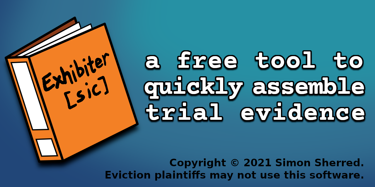 GitHub - raindrum/exhibiter: This is a tool to help organize evidence for litigation. If you ...