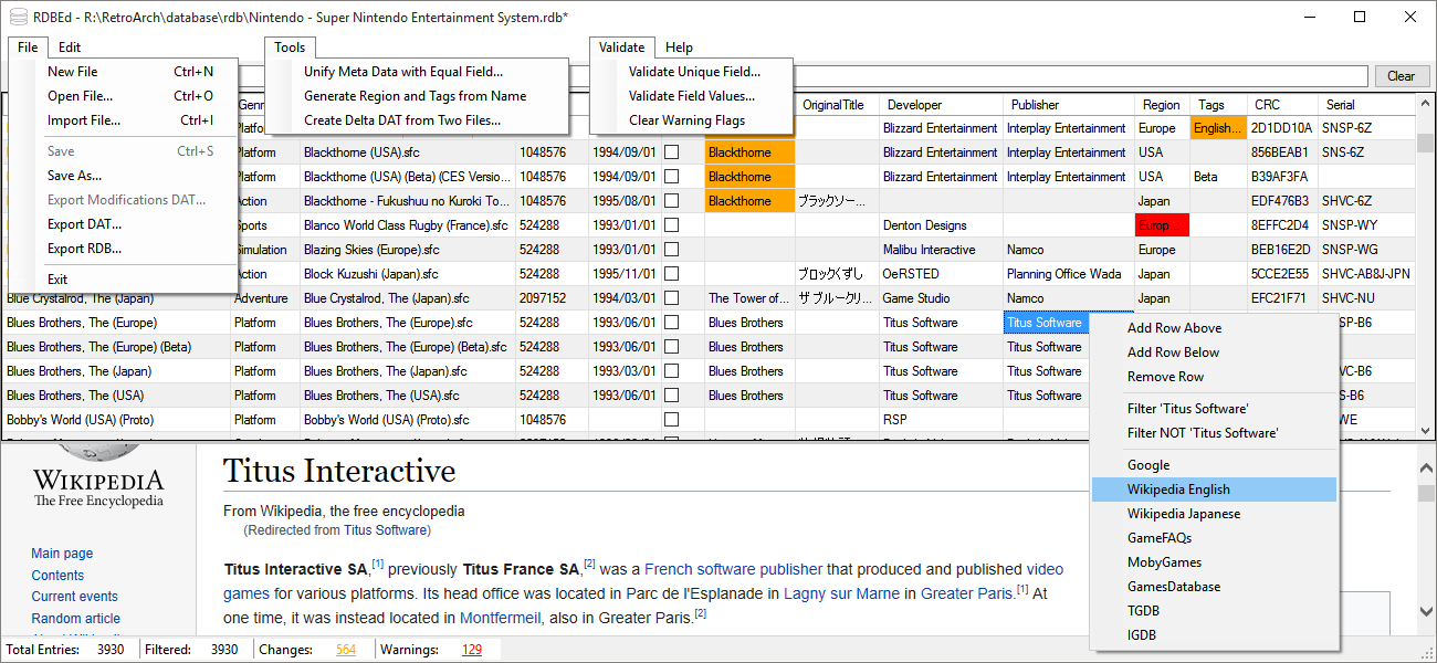 GitHub - schellingb/RDBEd: DAT & RDB Editor for RetroArch/Libretro