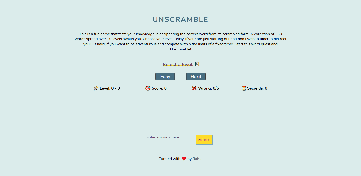 Scrambled word game GitHub Topics GitHub