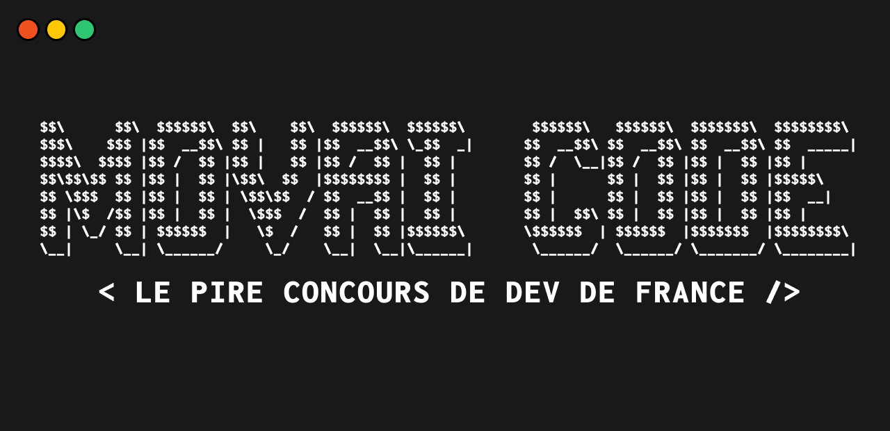 GitHub - CoddityTeam/movaicode: Concours mensuel du Pire Développeur de France