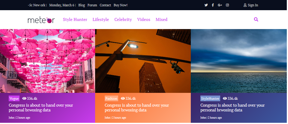 GitHub - mahmudul-hasan-bijoy/meteor_newspage: One Page Newspaper Template