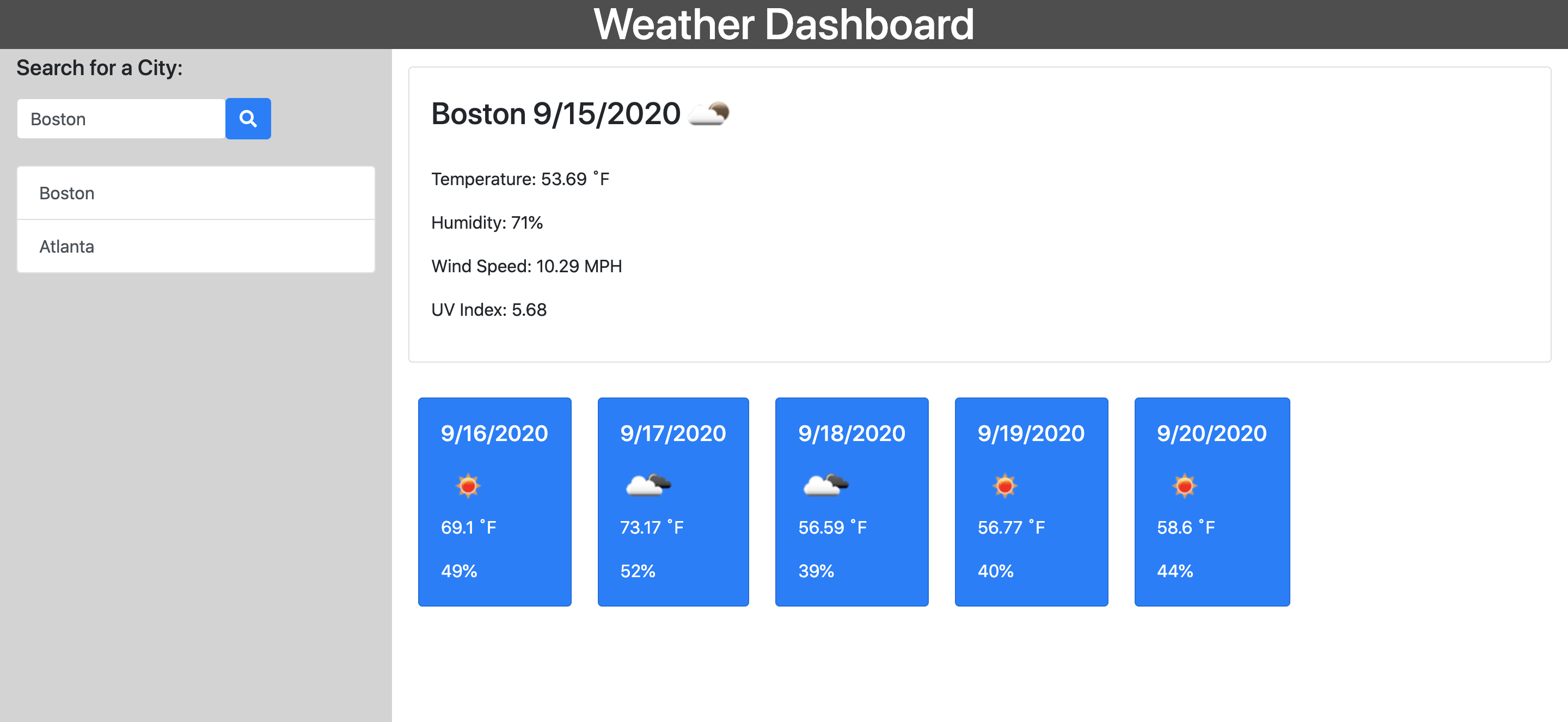 GitHub - erinleecrocker/Weather-Dashboard