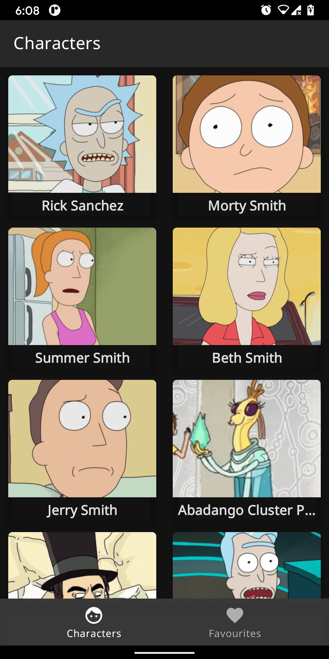 GitHub - david-oh-git/Rick-and-Morty: Consumes data from https://rickandmortyapi.com/ Displays a ...